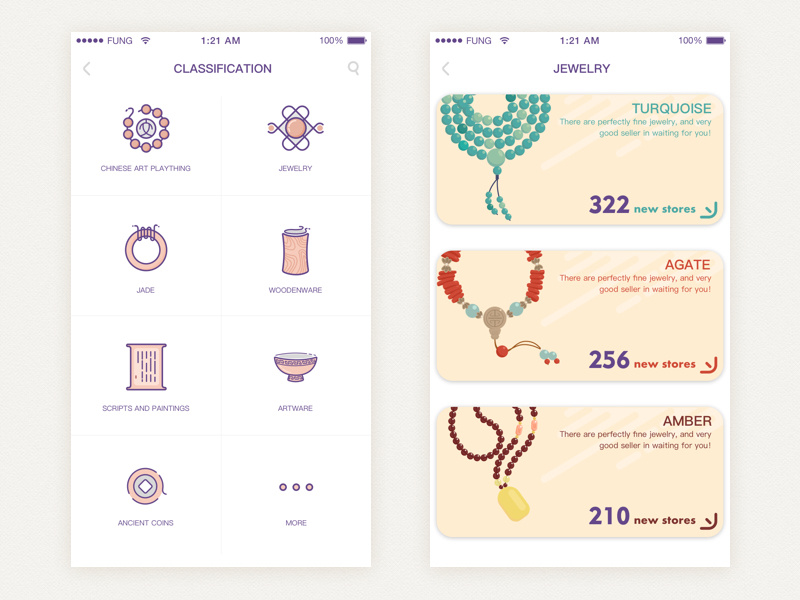 Classification And Icons by Jason Fung on Dribbble