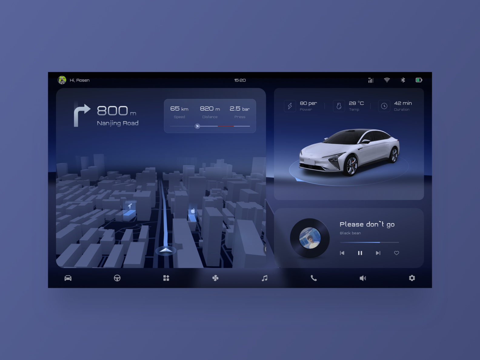 HMI Concept No.3 by Rosen for RaDesign on Dribbble