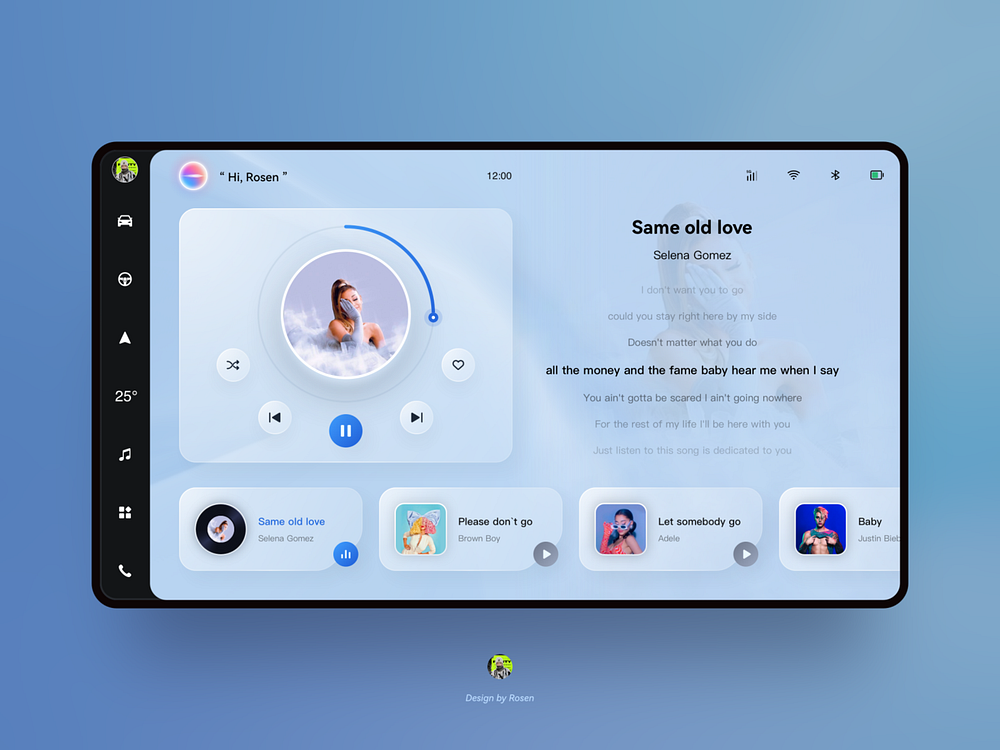 HMI Concept No.15 by Rosen for RaDesign on Dribbble