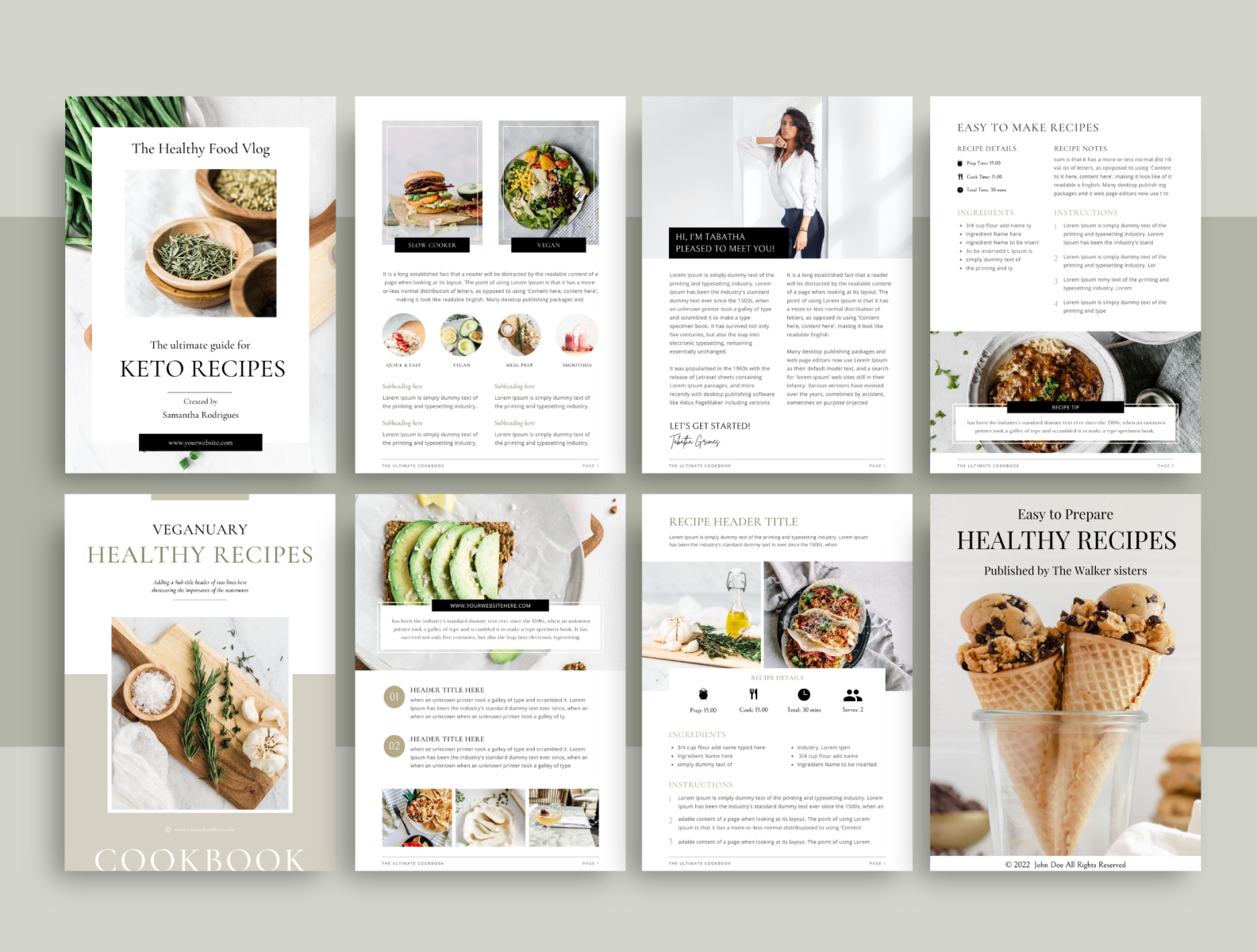 Recipe template for a Food Blogger by Kim on Dribbble
