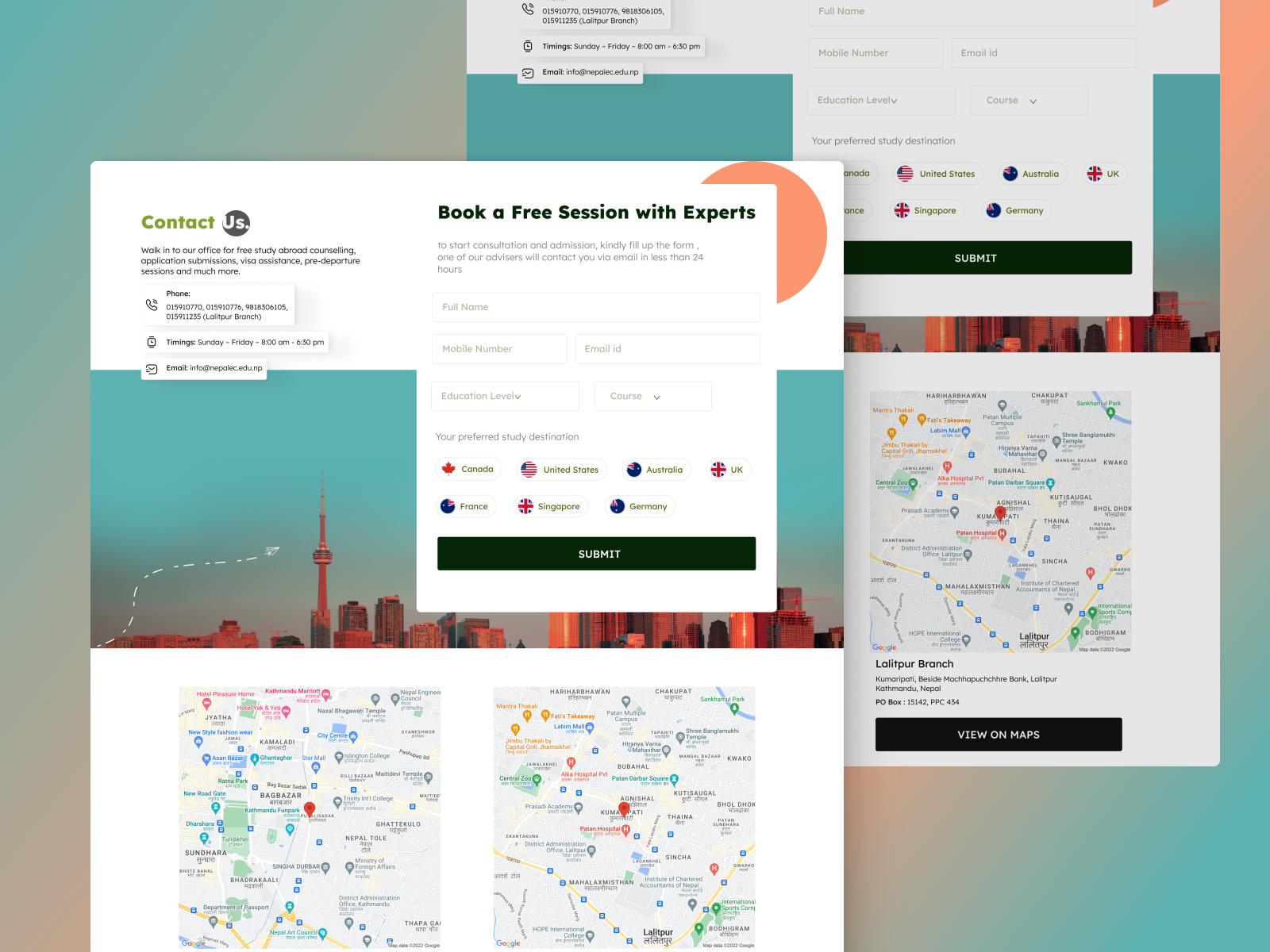Contact Us Page For A Website By Prabin Regmi On Dribbble