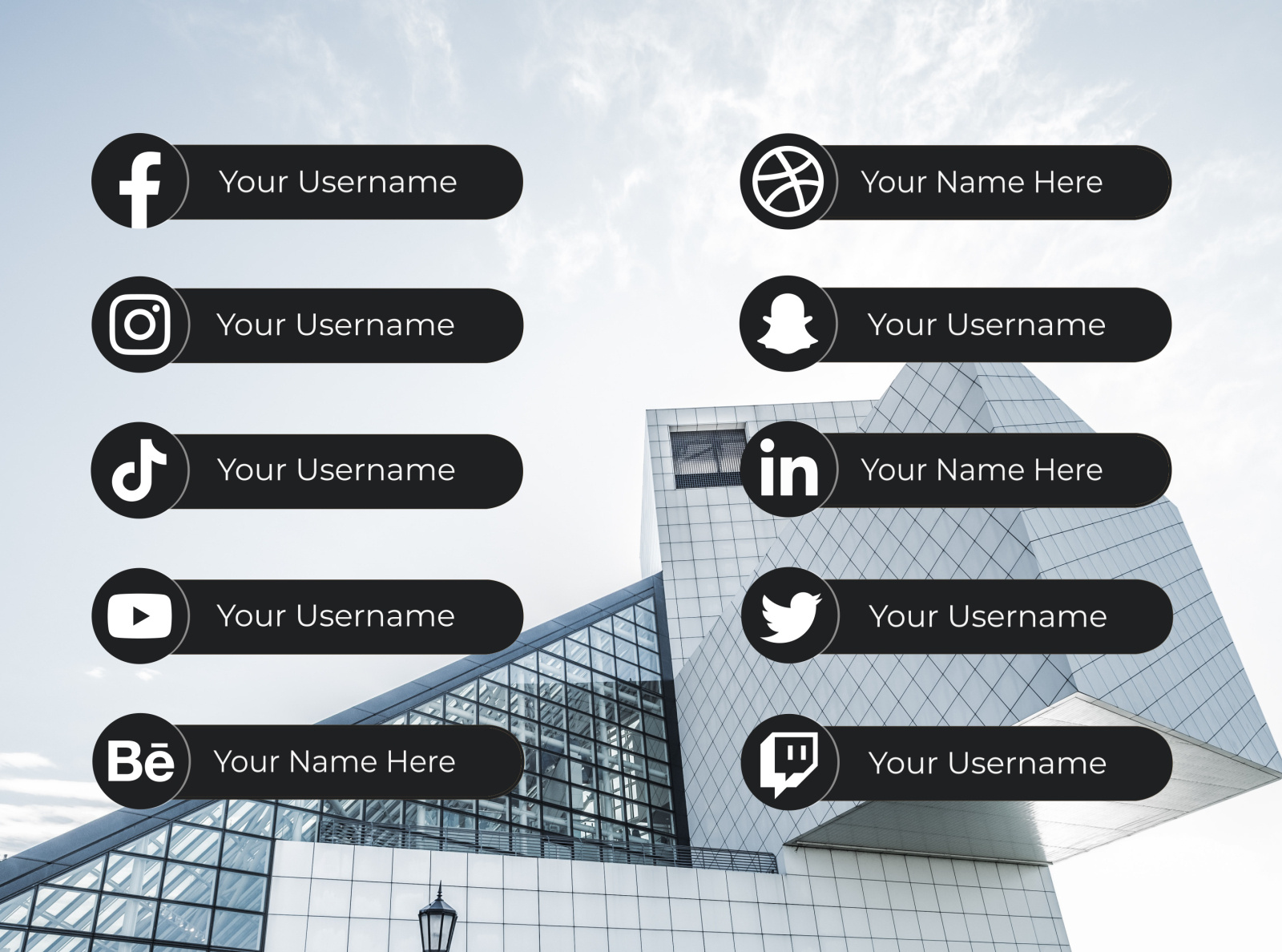 Social Media Lower Thirds by Andrei - Daniel Pelin on Dribbble