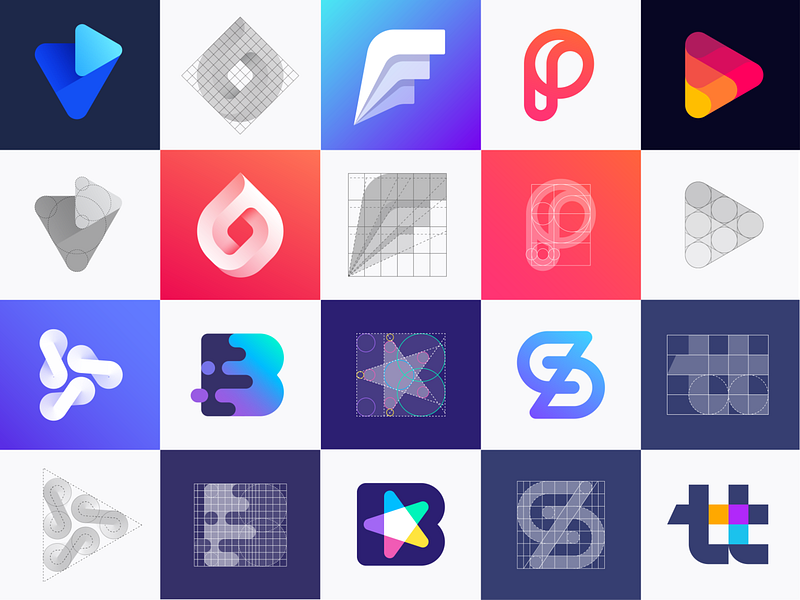 Logo grid collection by Vadim Carazan for Wegrow on Dribbble
