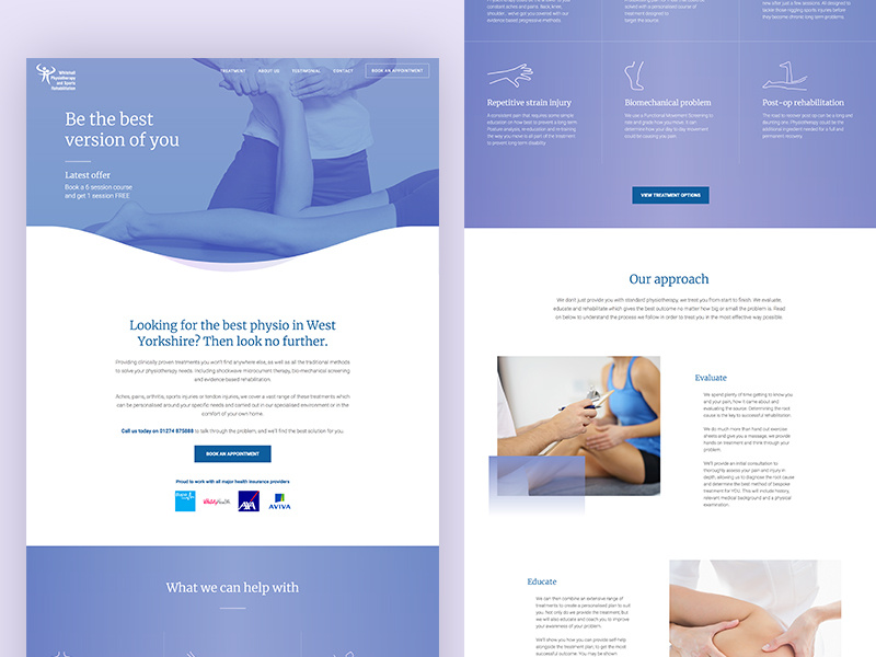 Physiotherapist Website by Kieran Link on Dribbble Physiotherapist Website by Kieran Link on Dribbble