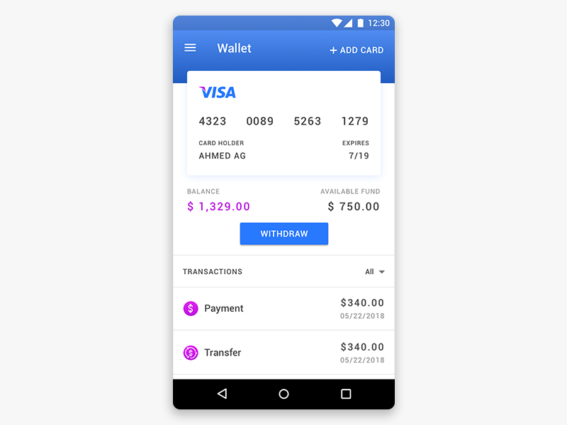 Wallet Design by Rotana Rezk on Dribbble