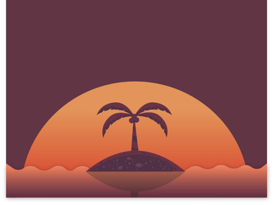 Sunset Island by Edmundo Daniel on Dribbble