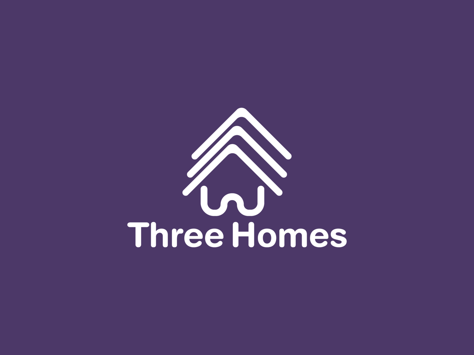 Three Homes Logo by Abdelmonem Abbasy on Dribbble