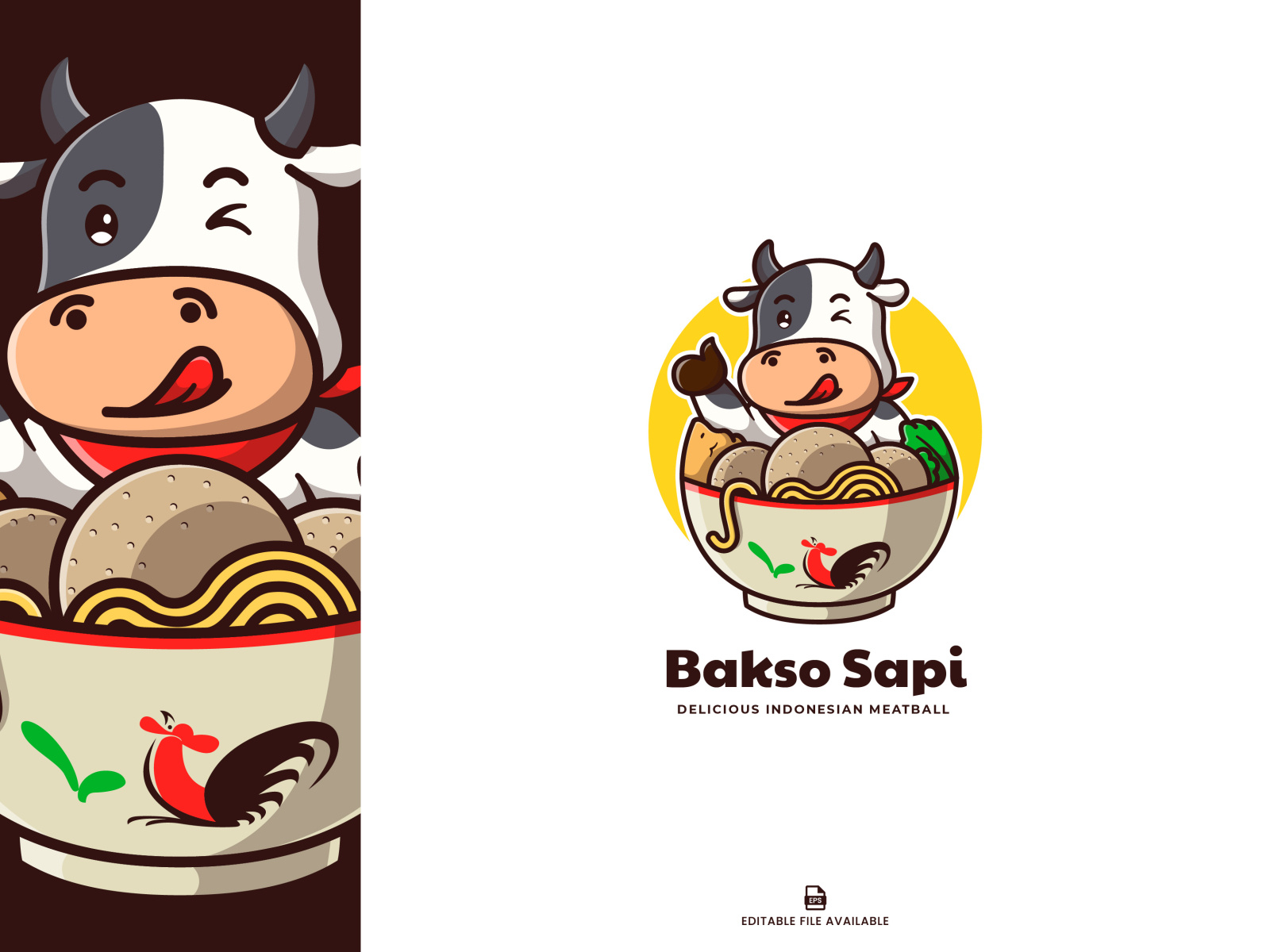 Bakso Sapi Logo Icon by Sebelas Studio on Dribbble