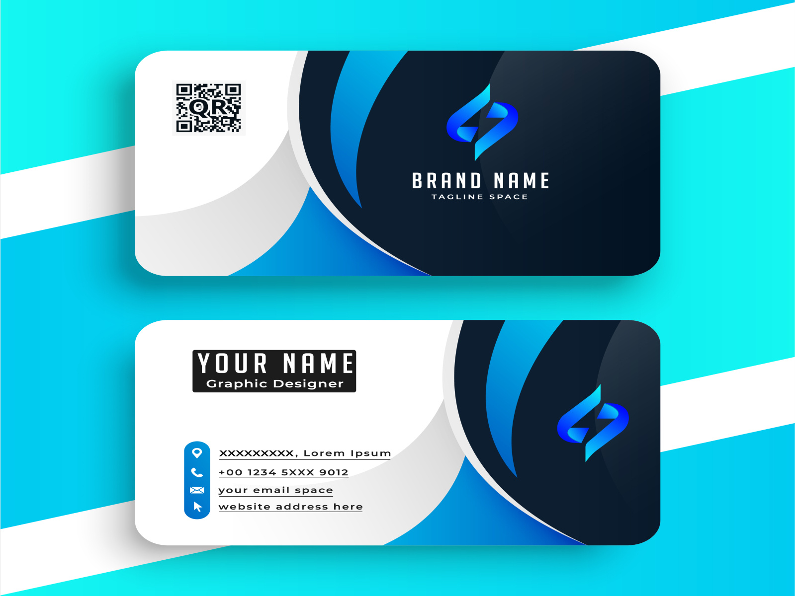 Business Card logo design templet by freelancer shaminur on Dribbble