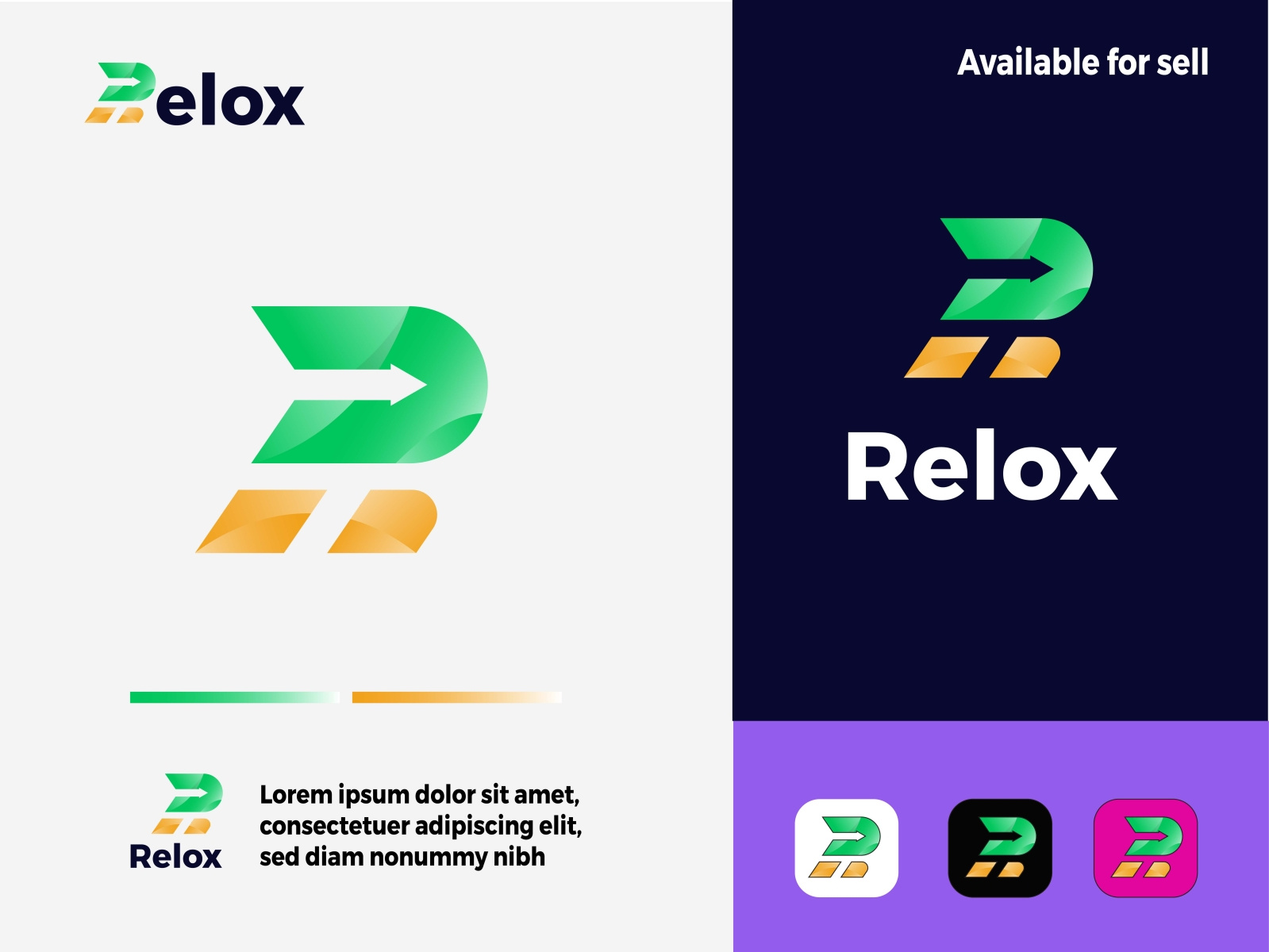 Relox branding 3d modern abstract letter logo design by freelancer ...