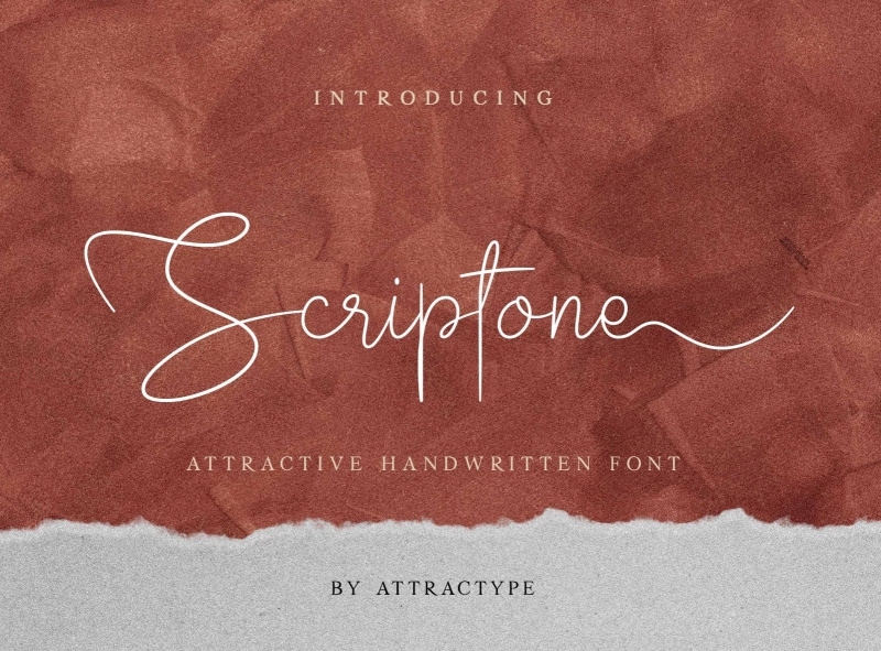 Scriptone - Attractive Handwritten Font by Attractype Studio on Dribbble