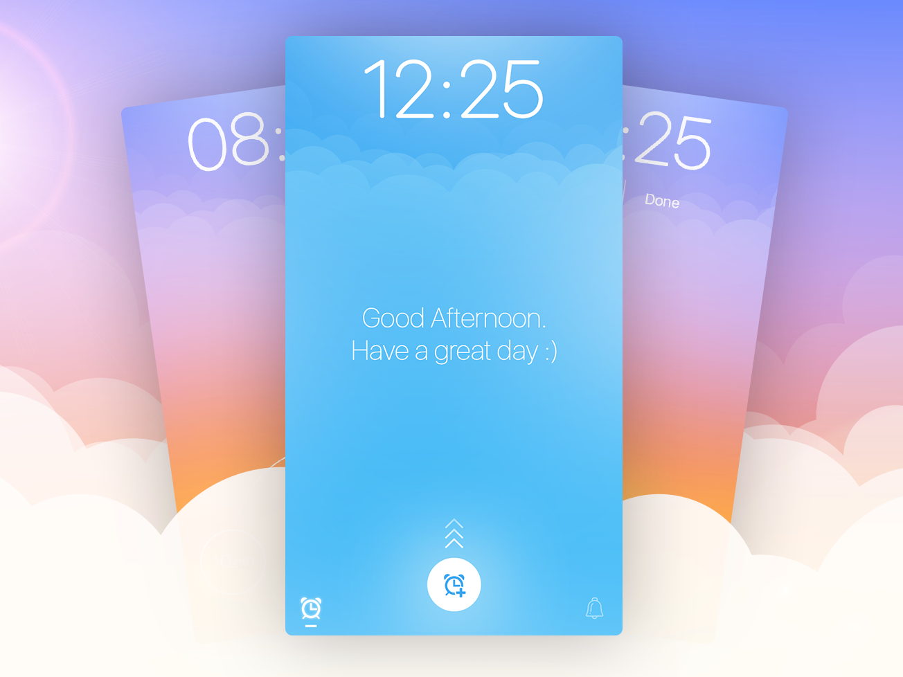 Alarm clock mobile app concept design by ziko on Dribbble
