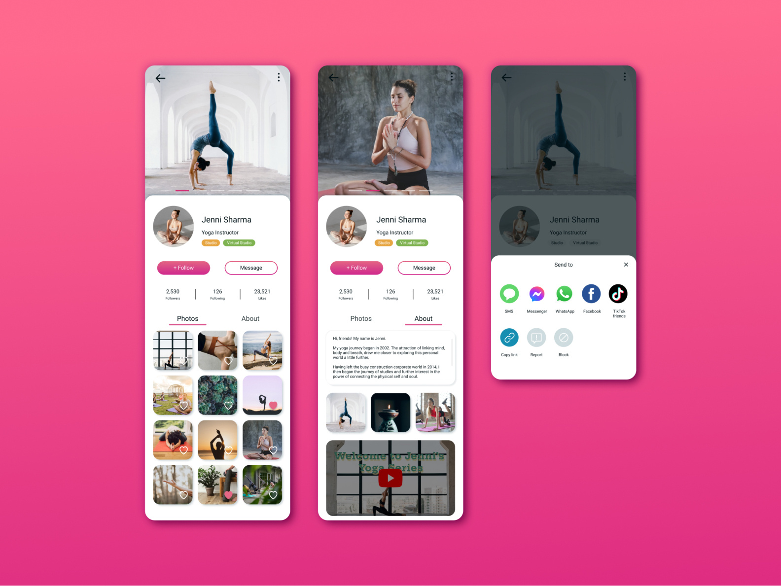 User Profile - Skillshare Platform by Crystal Zhang on Dribbble