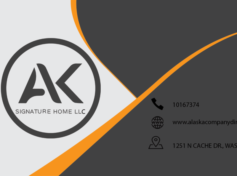 AK Signature Homes LLC Company Business Card by A.S Graphics Designers ...