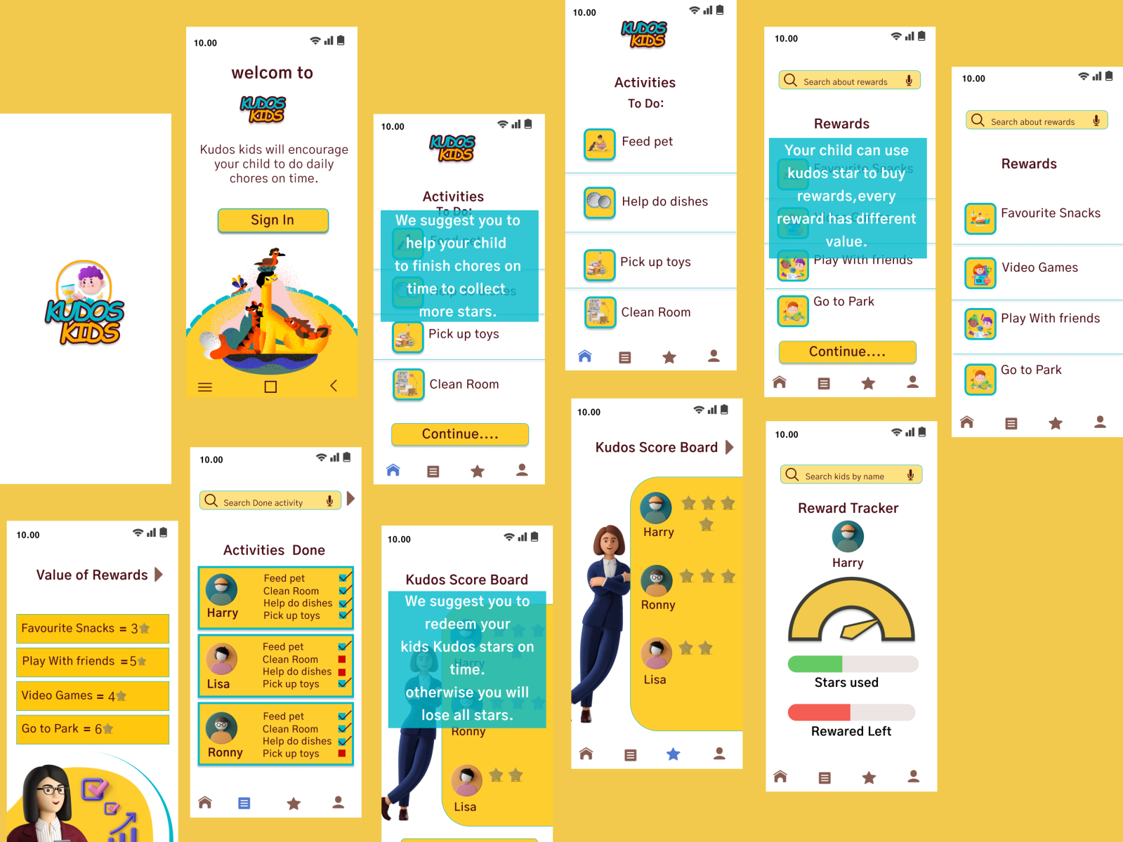 Chore Tracking app by Manisha Rawat on Dribbble