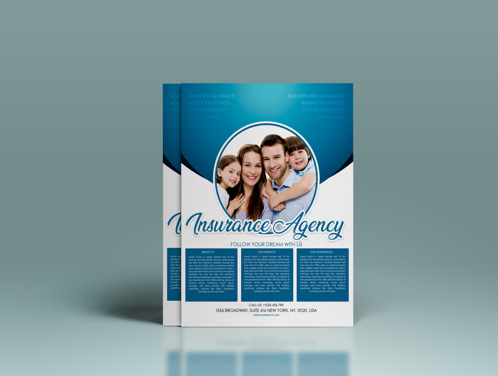 insurance flyer by Md Harun Or Rashid on Dribbble