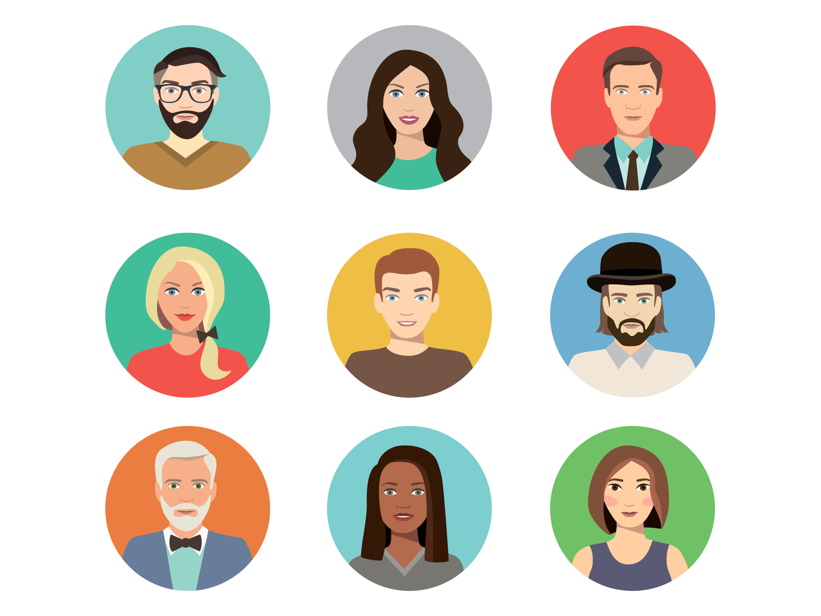 Avatars icon set by Rimma Kartavtseva on Dribbble