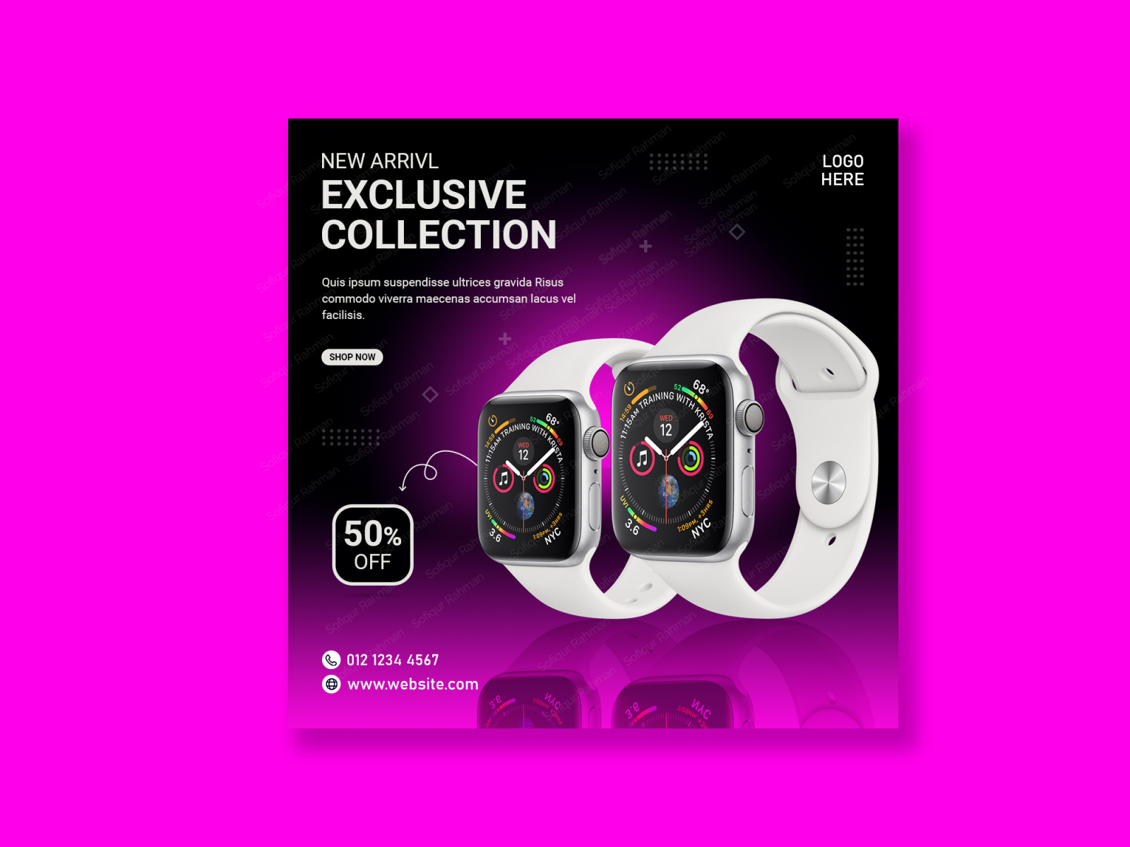 Watch Social Media Instagram Banner Design by Sofiqur Rahman on Dribbble