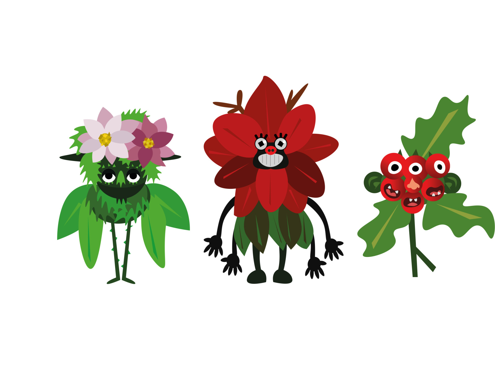 Winter Flora Monster designs by Madeleine Sutherland on Dribbble