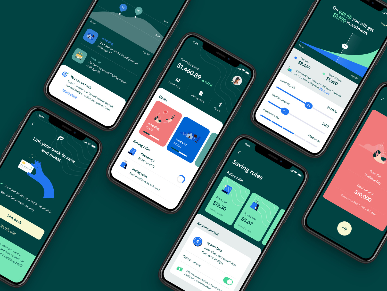 Goal Saving App UI UX by Grace Saraswati on Dribbble