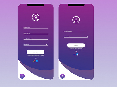 Signup/Login Page by Pelumi Amos on Dribbble