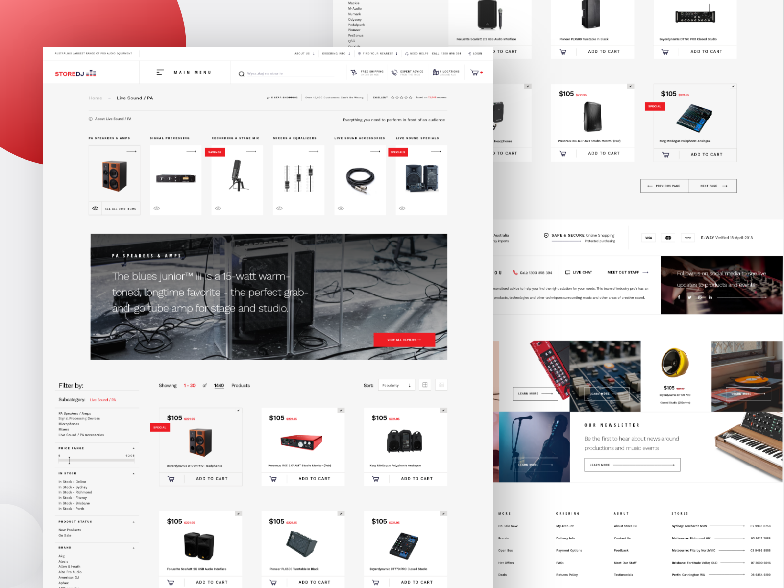 Music Store Product Search by Monty Hayton on Dribbble