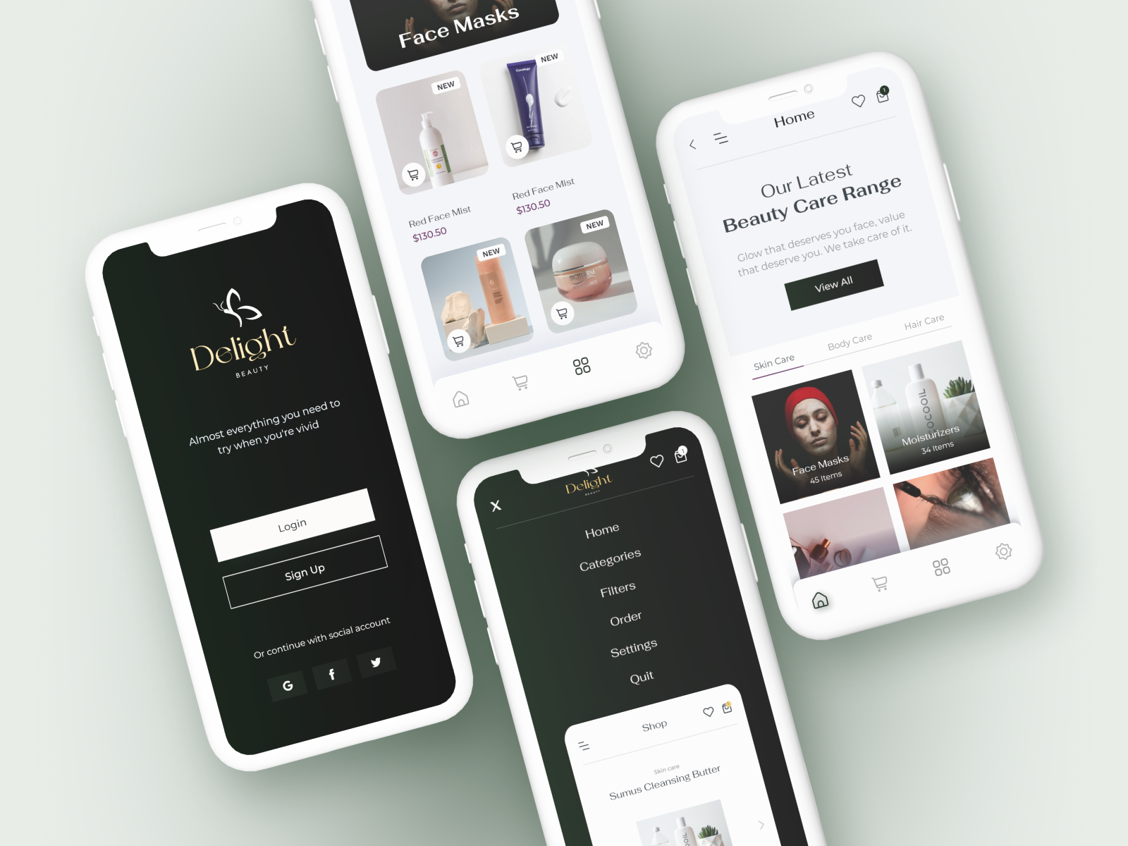 Delight Beauty & Cosmetic App by Durgesh Dwivedi on Dribbble