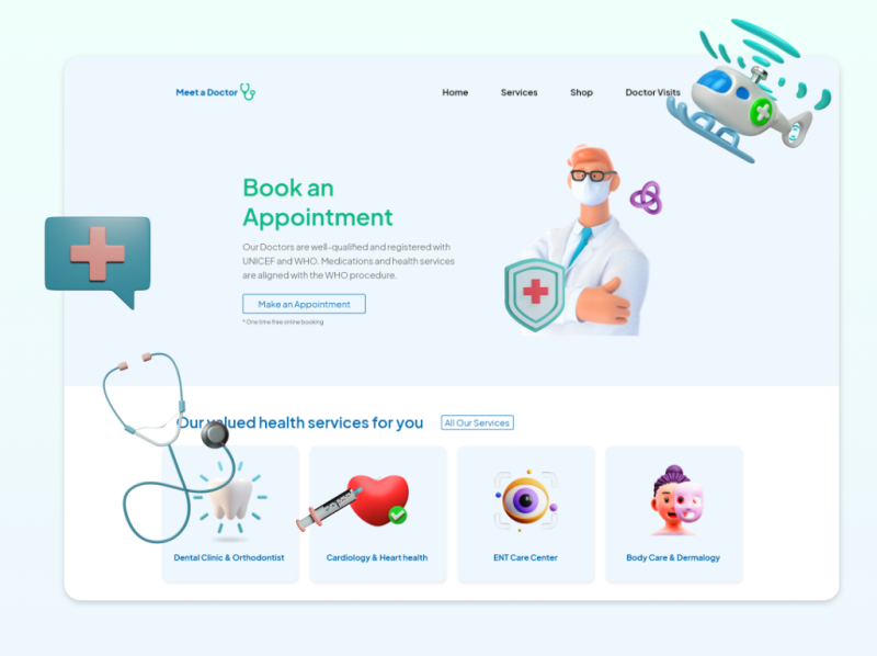 👨‍⚕️🩺 Doctor Appointment - Website / Landing Page by Dhanushka Perera ...