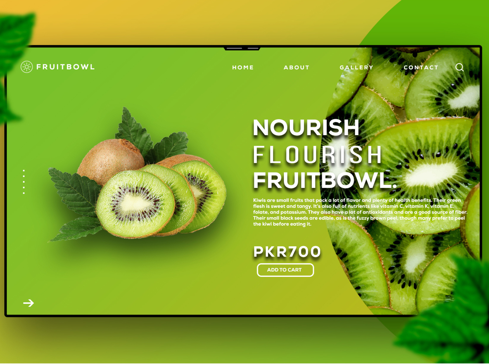Fruit website by Controlroom on Dribbble