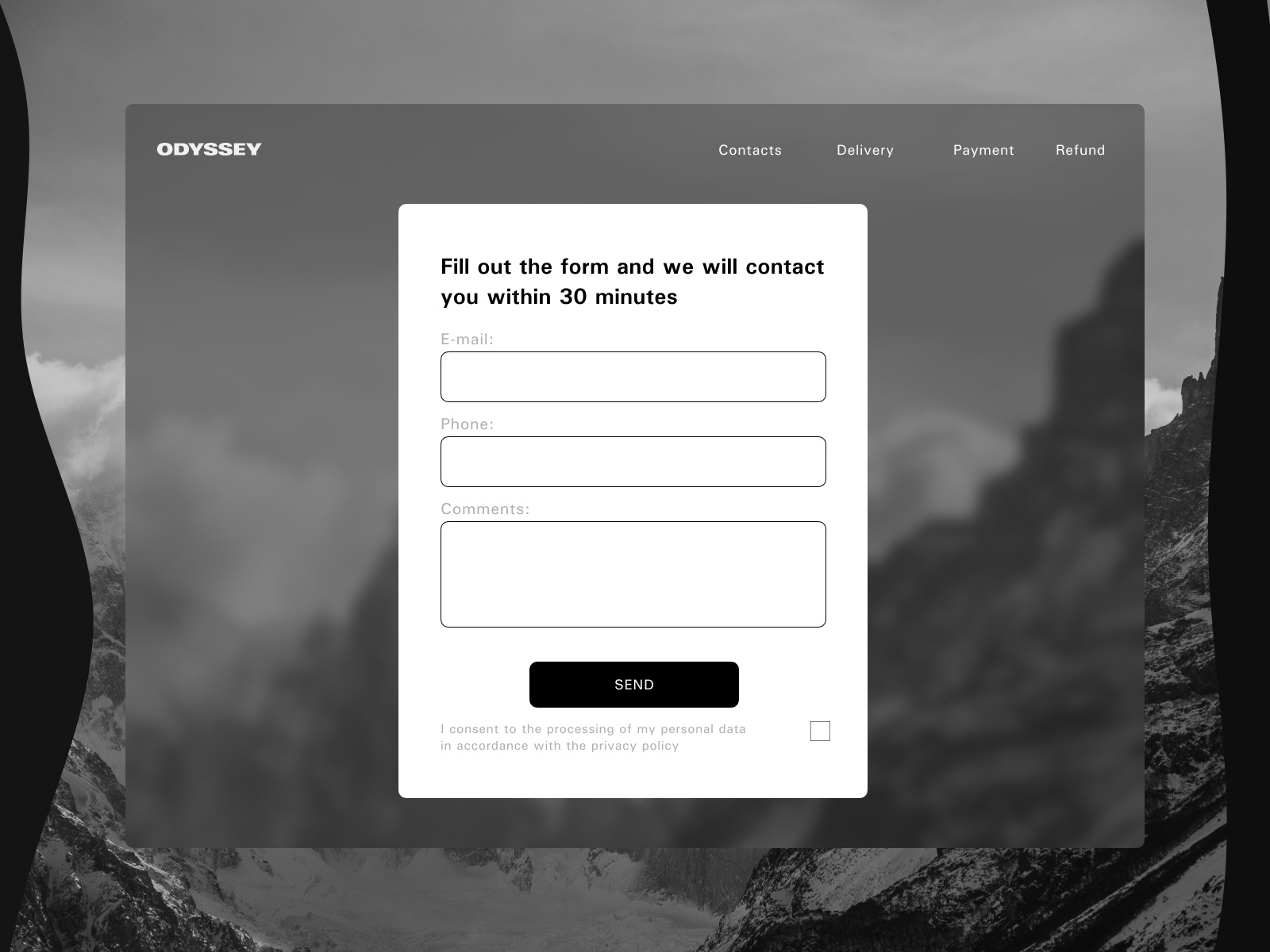 Feedback form page concept by Olya on Dribbble