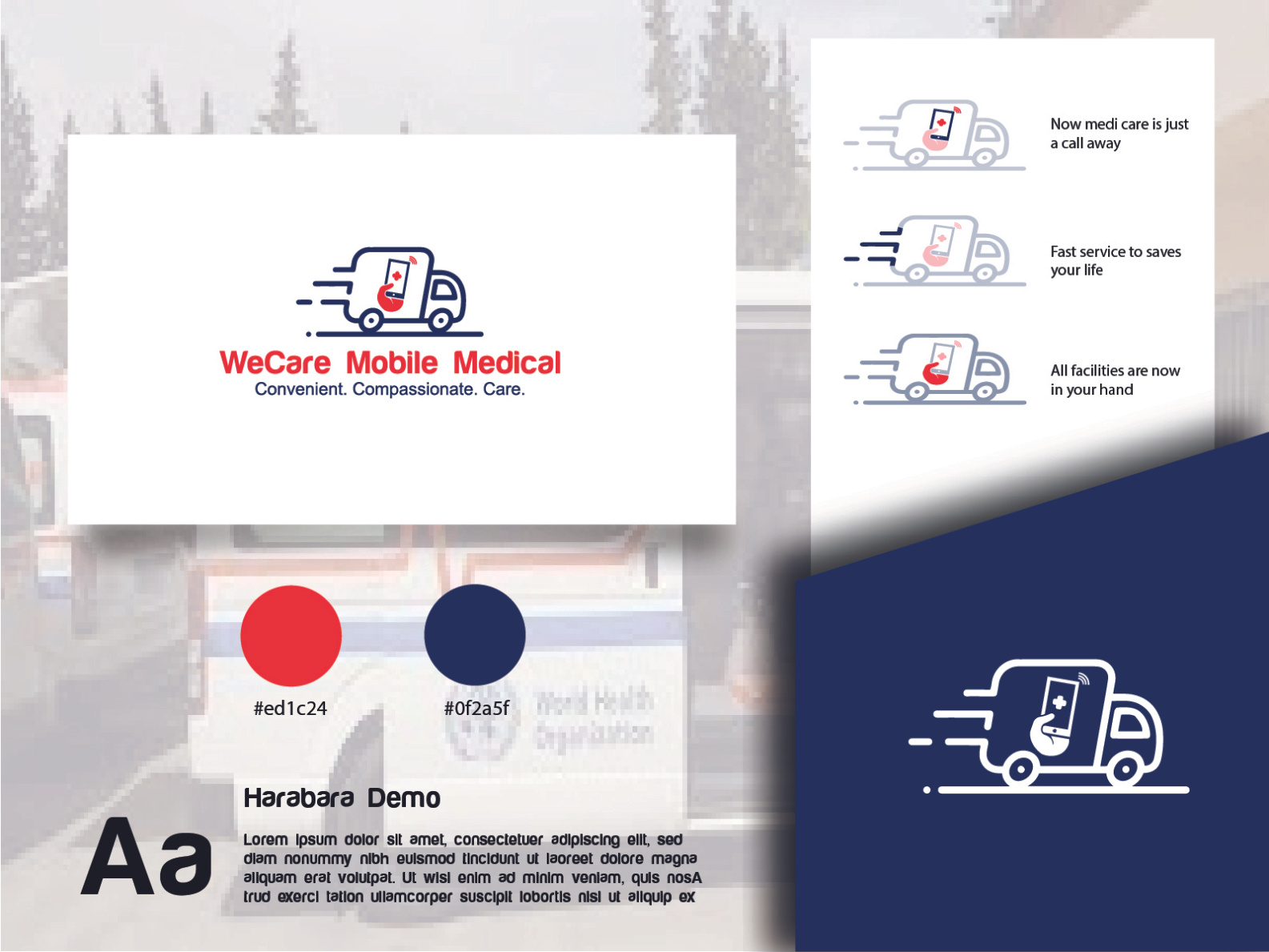 WECARE MOBILE MEDICAL LOGO DESIGN by Shariful on Dribbble