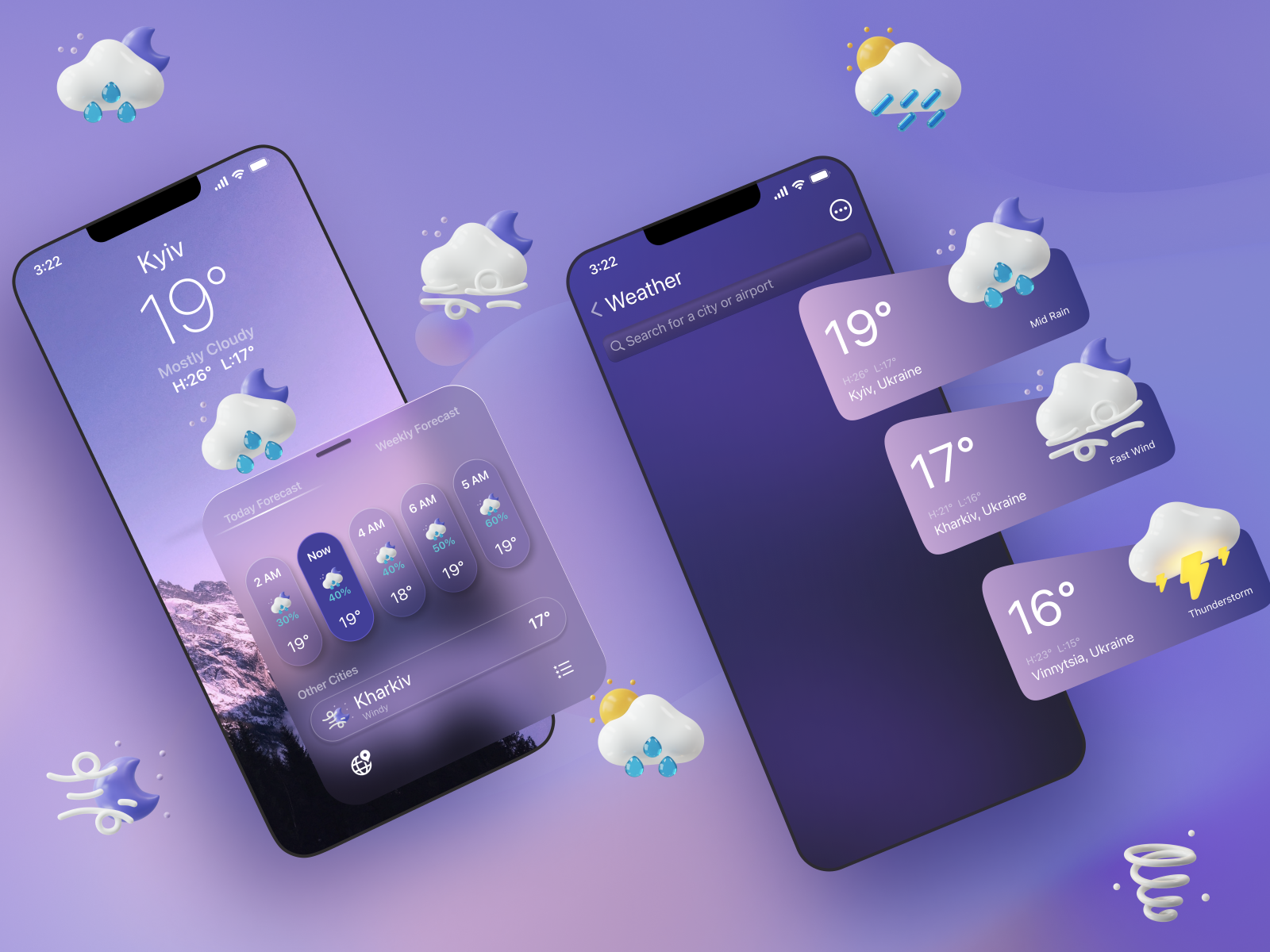 Weather App Design by Sweety Designer by Svitlana Ostapchuk on Dribbble