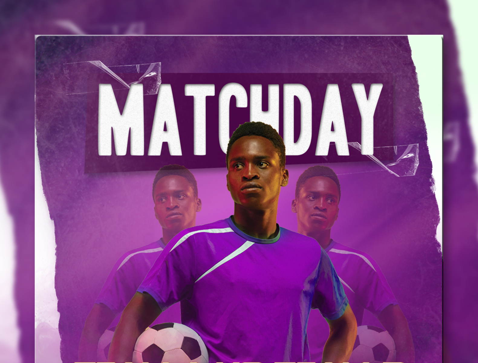 Social media poster football soccer futsal match day schedule an by ...