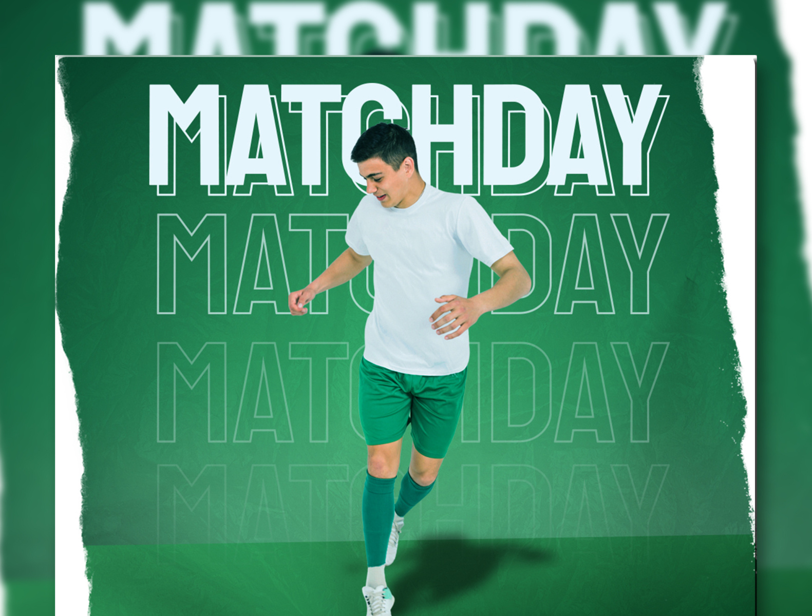 Social media poster football soccer futsal match day schedule an by ...