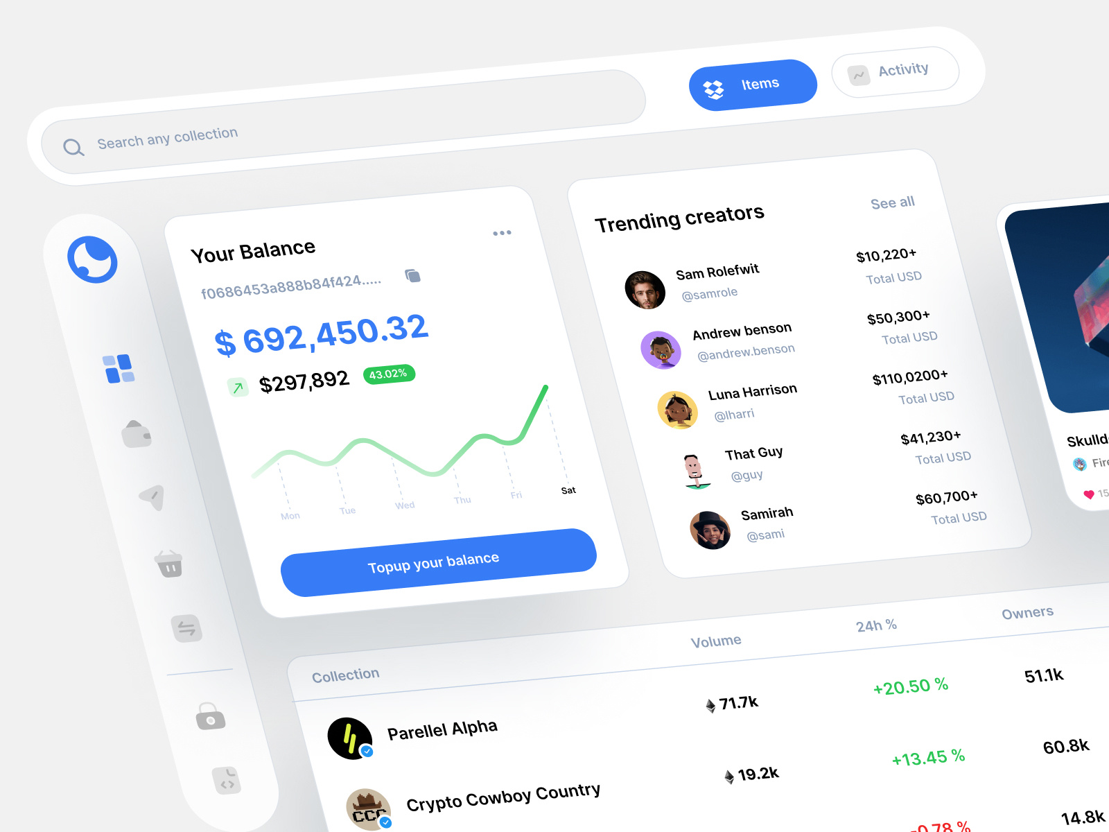 NFT platform components #1 by Raj Baldania on Dribbble