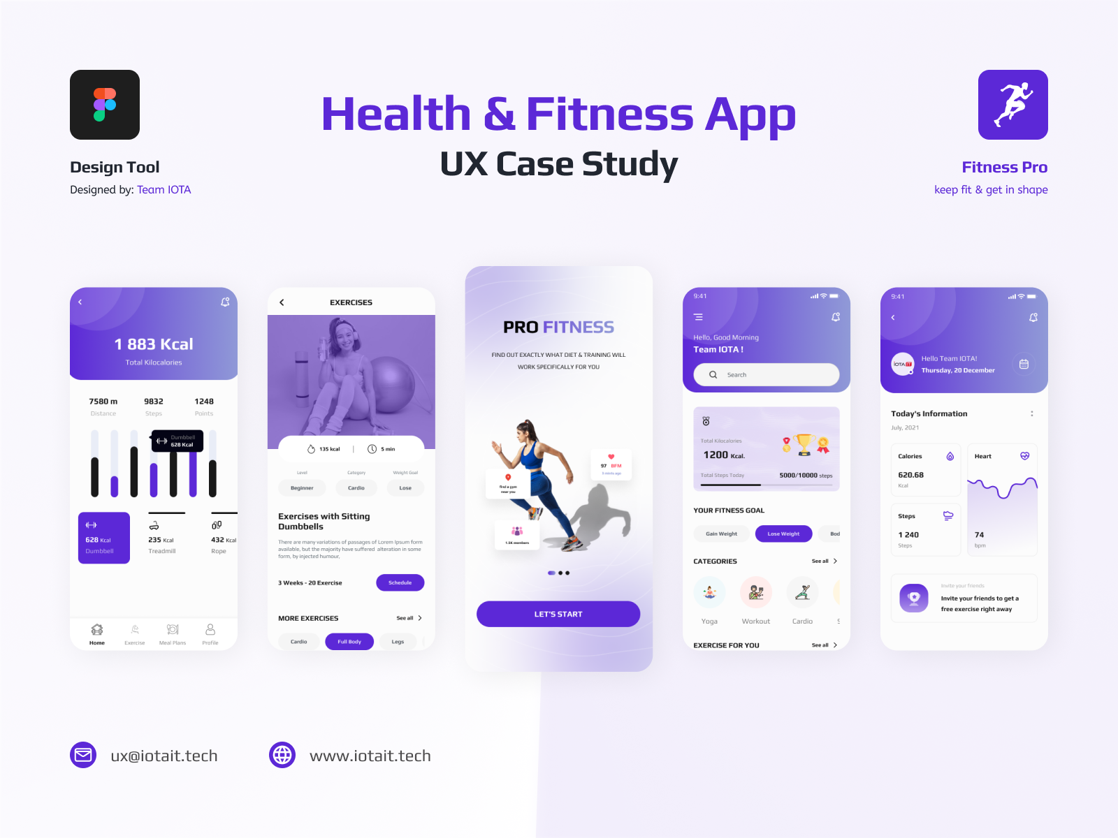 Health & Fitness App by Team IOTA on Dribbble