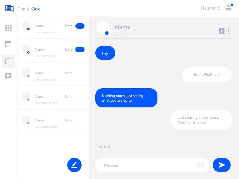 ChatterBox by Heather Varela on Dribbble