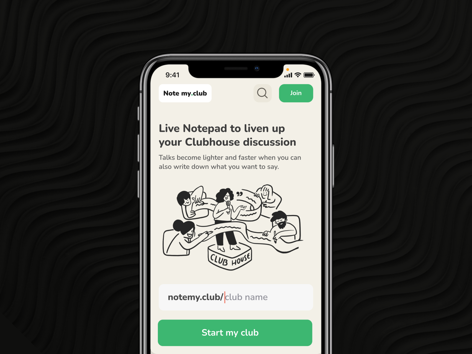 Live notepad for Clubhouse 📣 by Sanal C.K on Dribbble