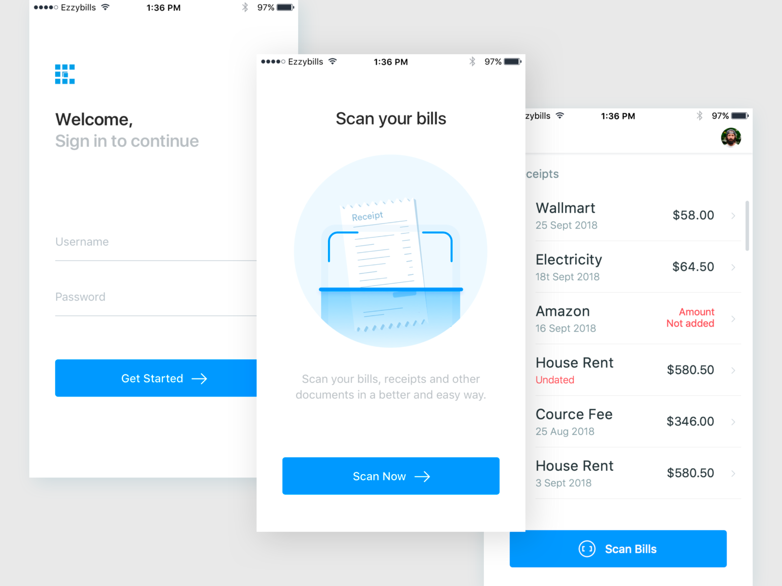 Billing App by Sanal C.K on Dribbble