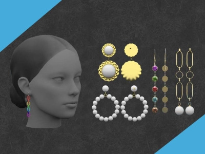 20 Earring Modeling by Elay on Dribbble