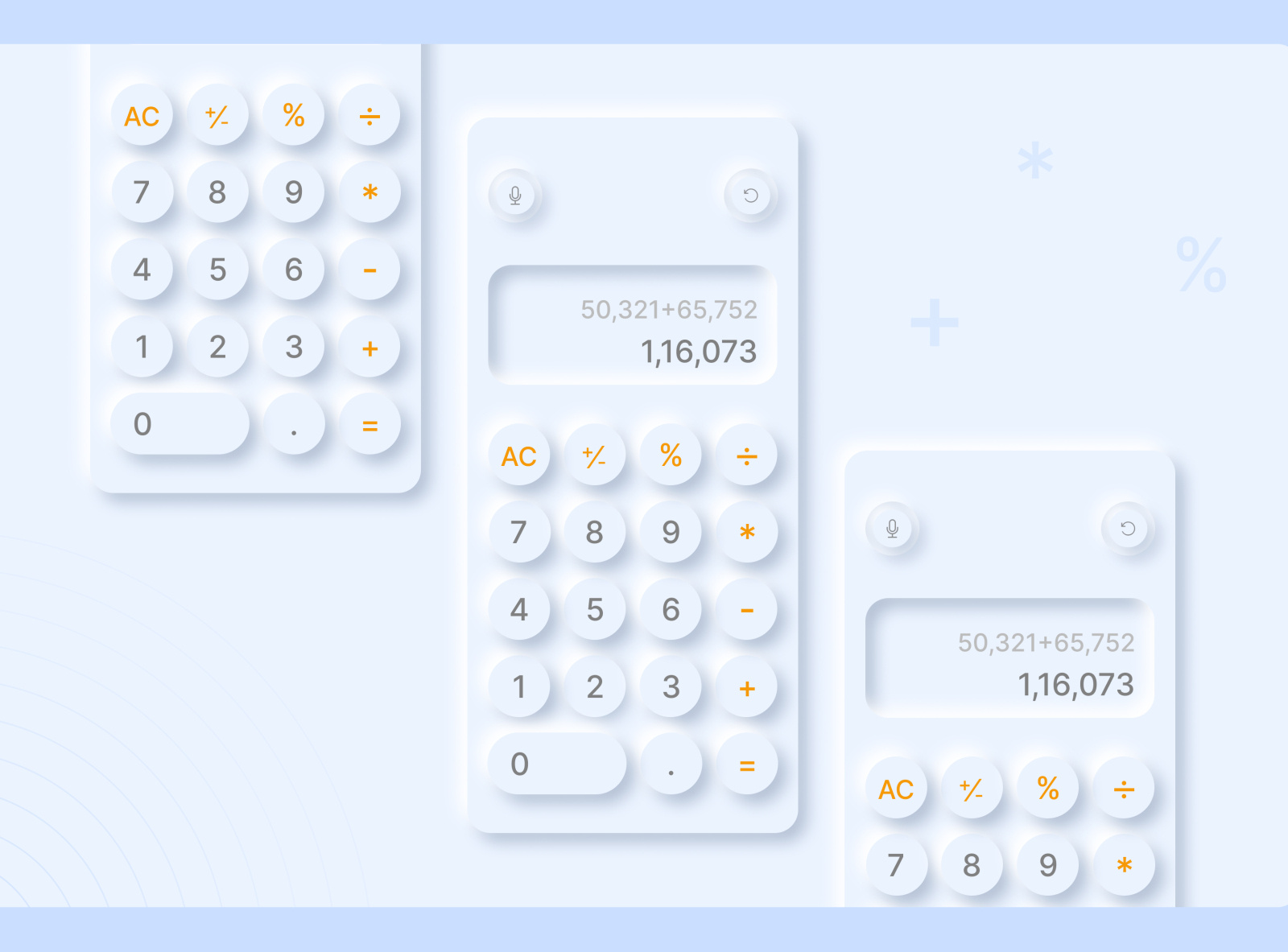 Neumorphism Calculator by Firdous Ayesha on Dribbble