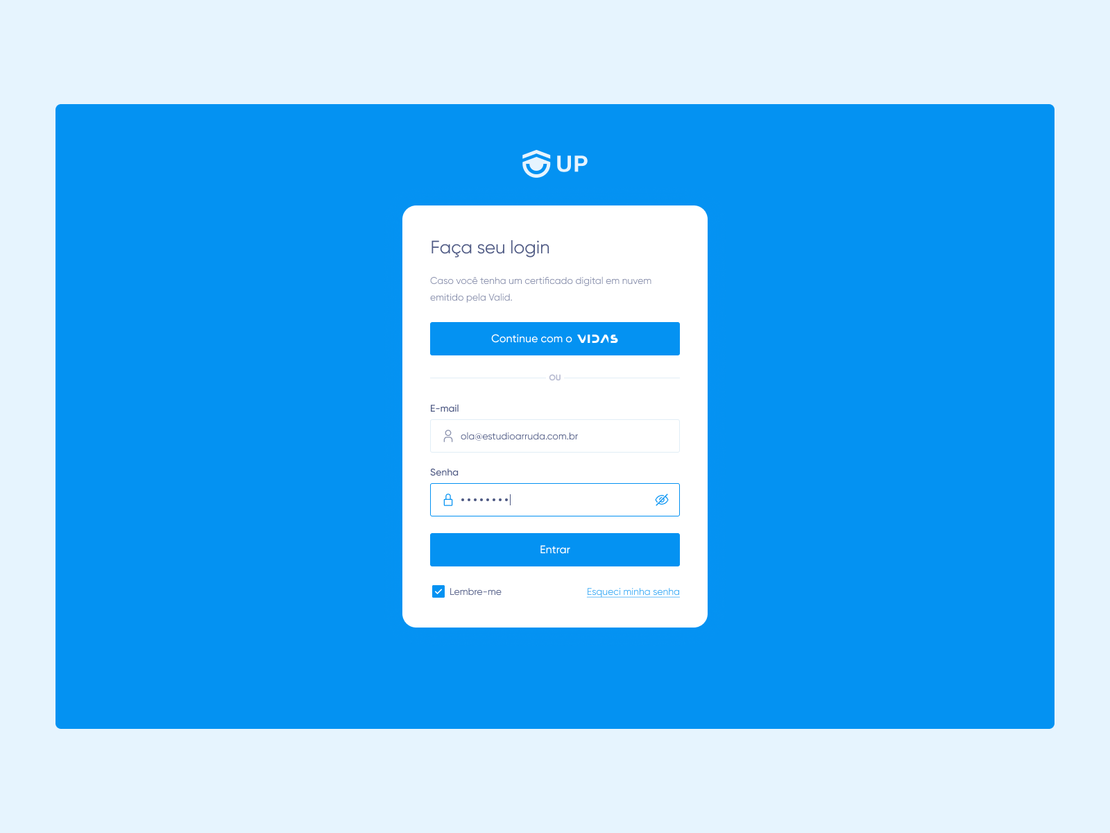 UP - Login by Luis Fernando Lima on Dribbble