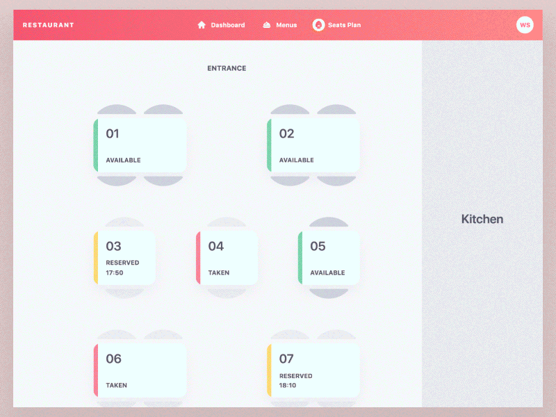 Restaurant reservation by Ngoc Vu for Bee Sight Soft on Dribbble