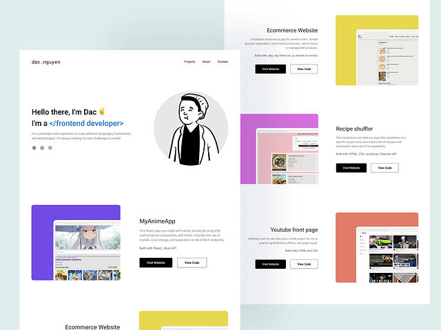 Browse thousands of Front End Developer Portfolio images for design ...