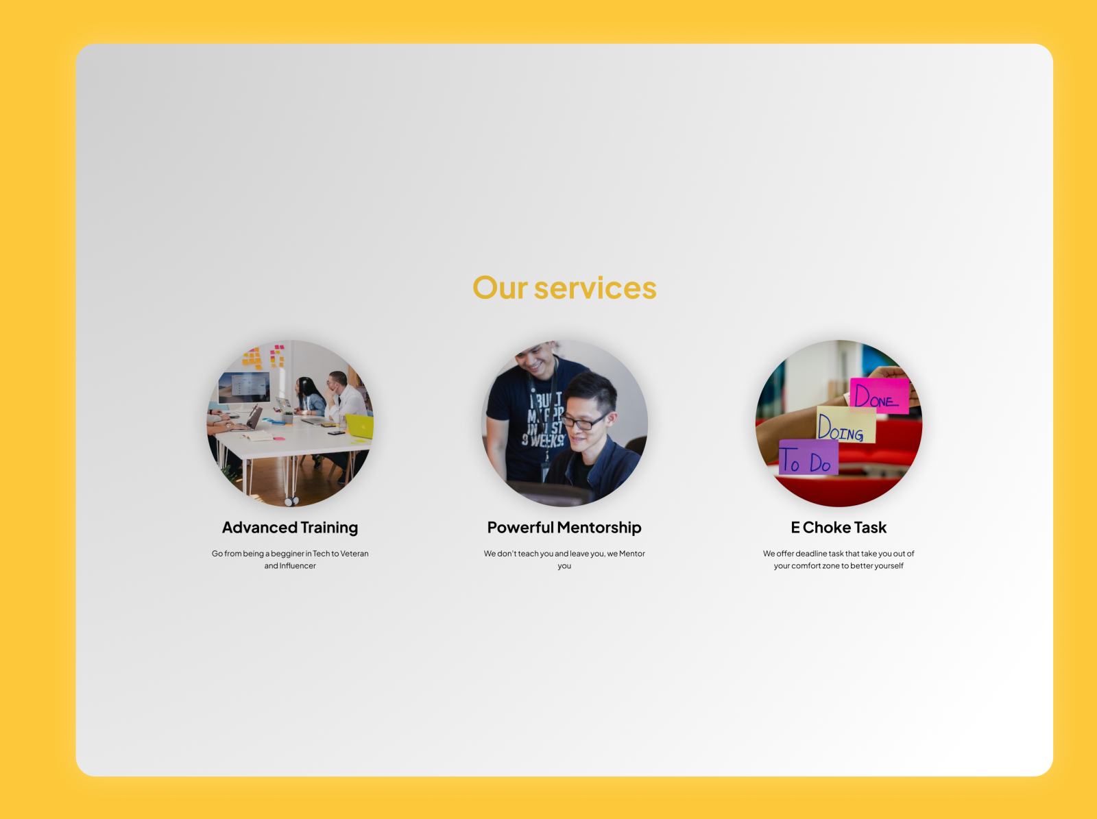 Service section by Rasheed Olaniran on Dribbble