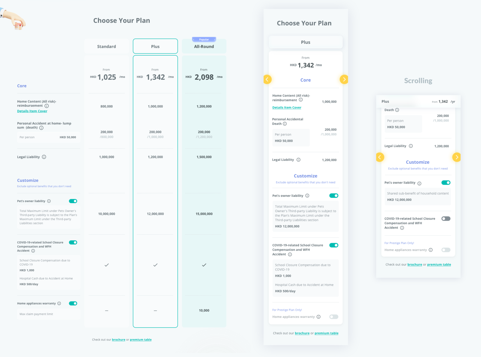 Insurance Plan Selection With Riders by Tuan Wu on Dribbble
