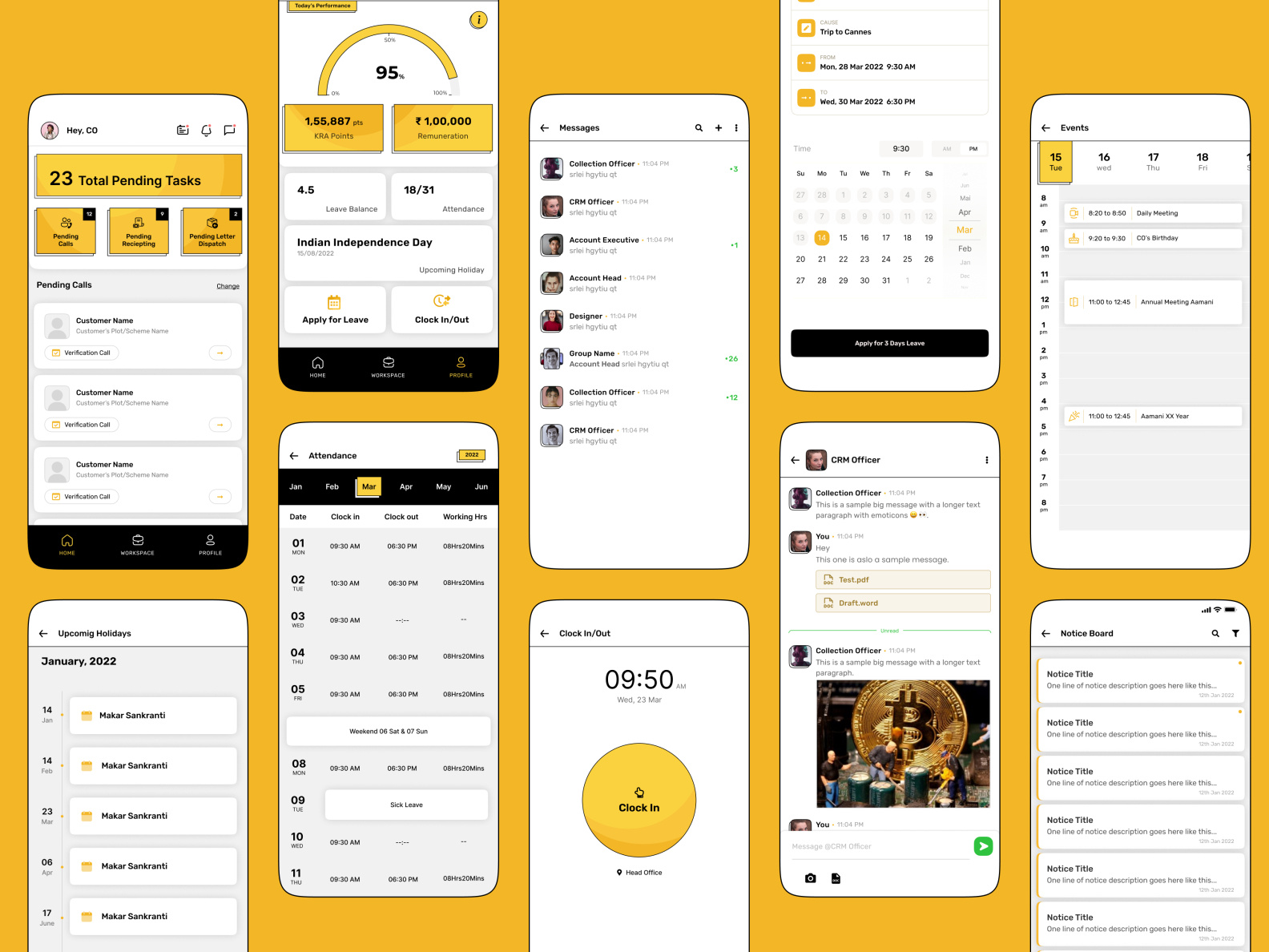 CRM - Workflow Management App UI by Sahil Patel on Dribbble