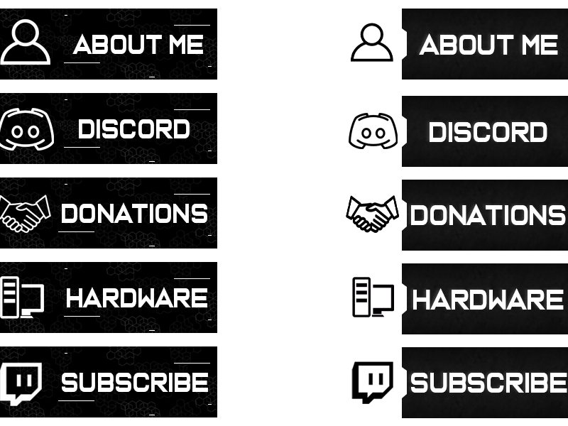 More Twitch panels by Jonathon Flores on Dribbble