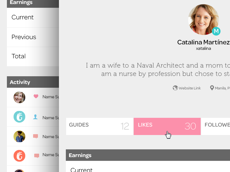 Profile Page Guidecentral Website by Raúl M. Vicente on Dribbble