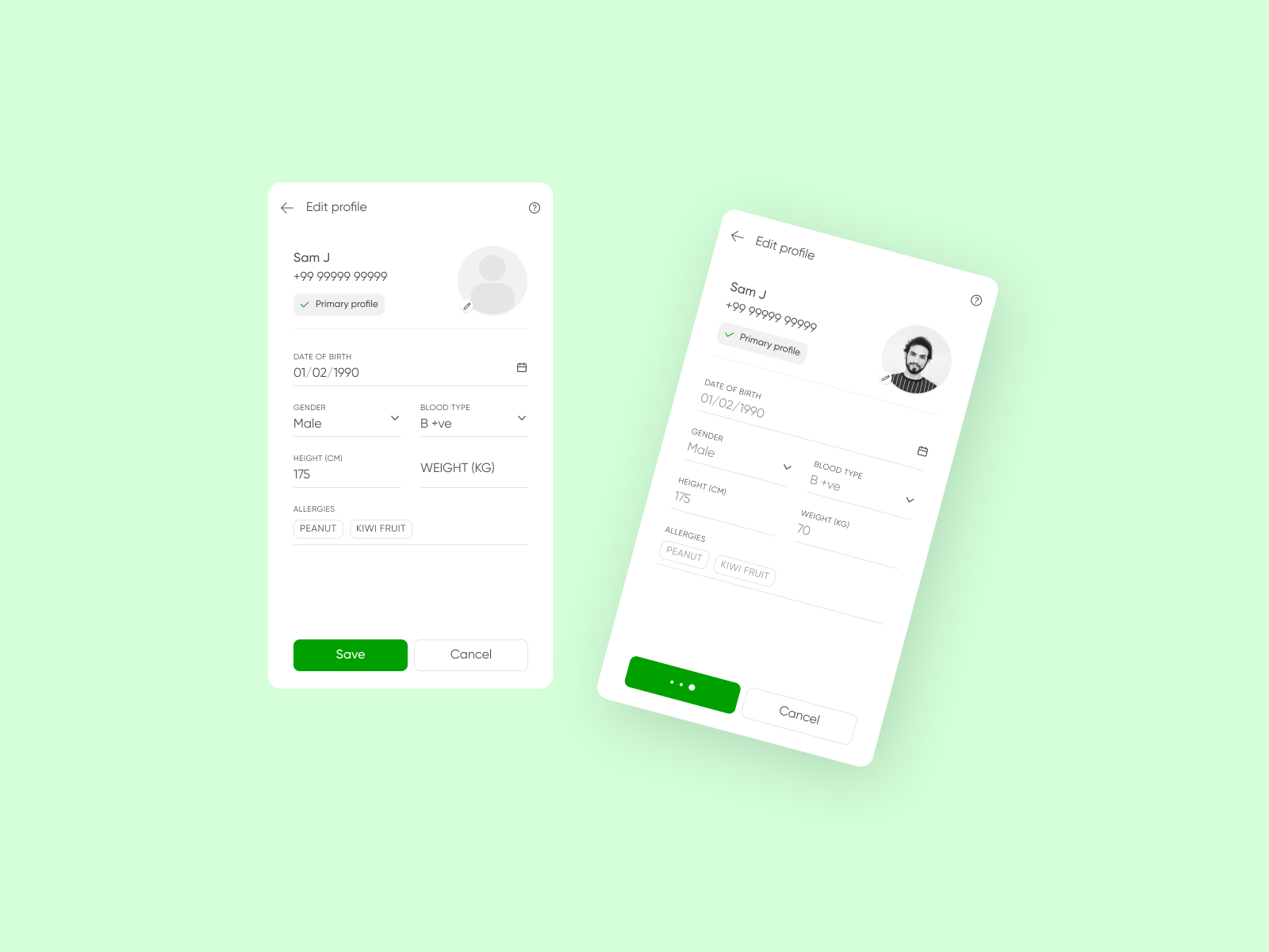 Edit profile by Semizo on Dribbble